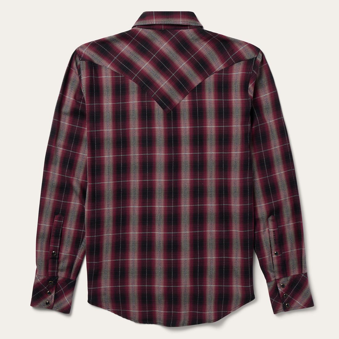 Red Marl Plaid Western Shirt | Stetson