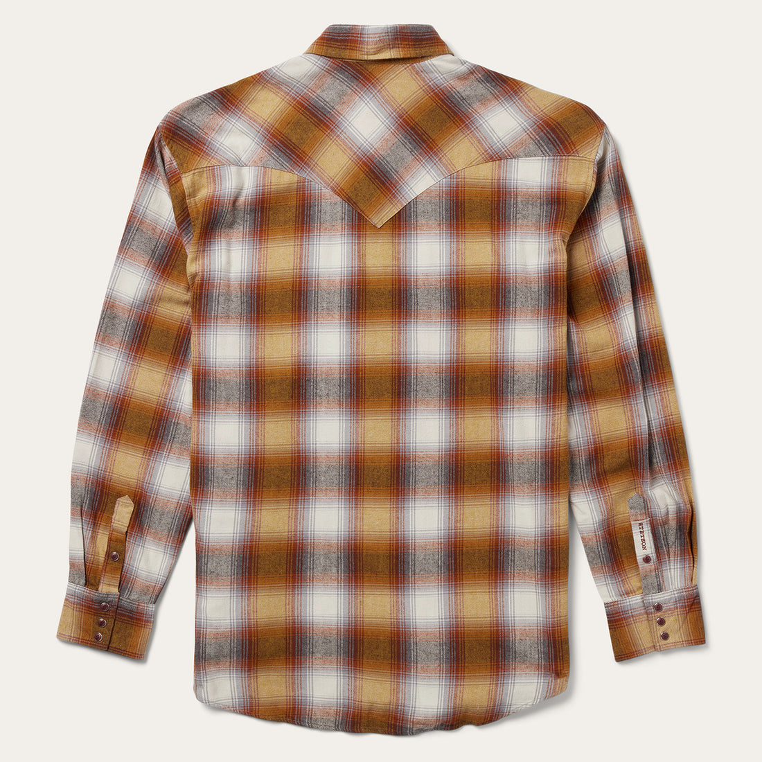 Rust Plaid Flannel Western Shirt | Stetson