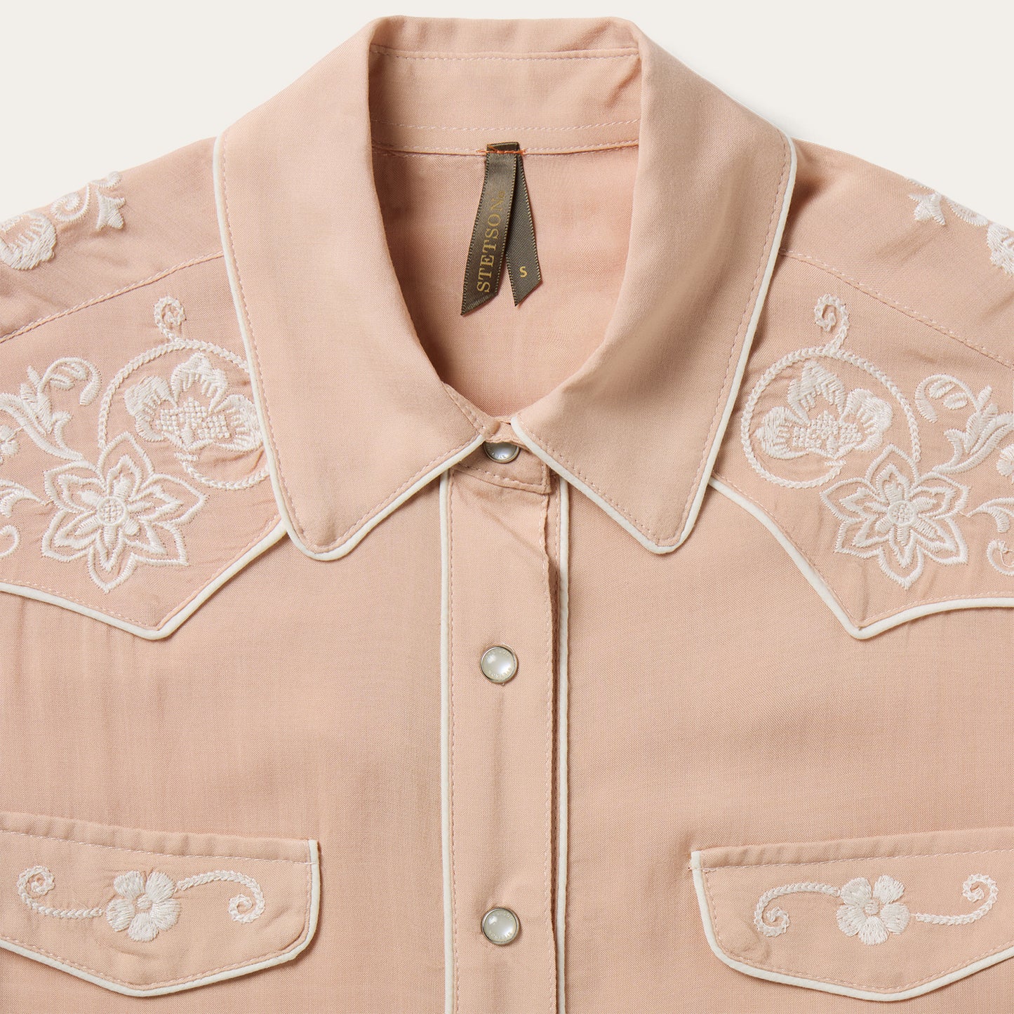 Blush Embroidered Western Shirt | Stetson
