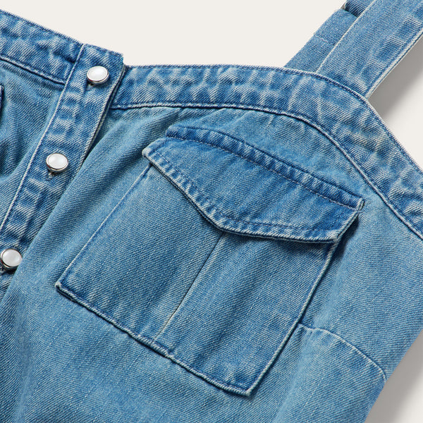 Button Front Denim Tank Top | Stetson