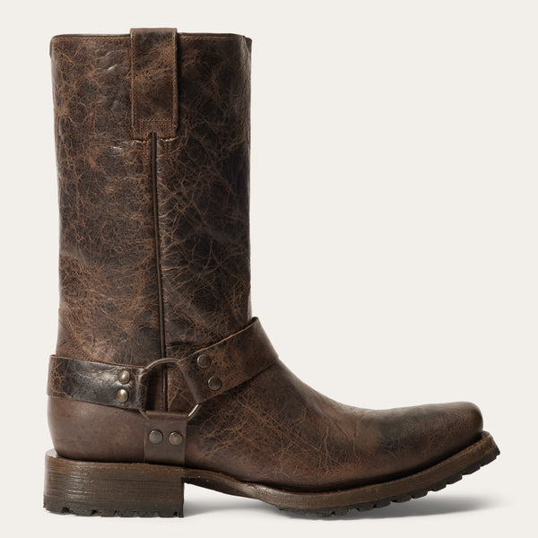 Stetson Men's Harness Motorcycle Boots in Dark Brown | Shop Now