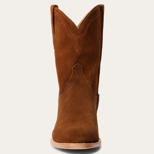 Stetson Men's Rancher Zip Roper Boots in Suede Brown | Shop Now