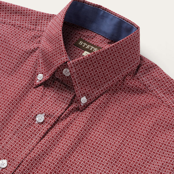 Micro Print Button-Front Shirt | Stetson