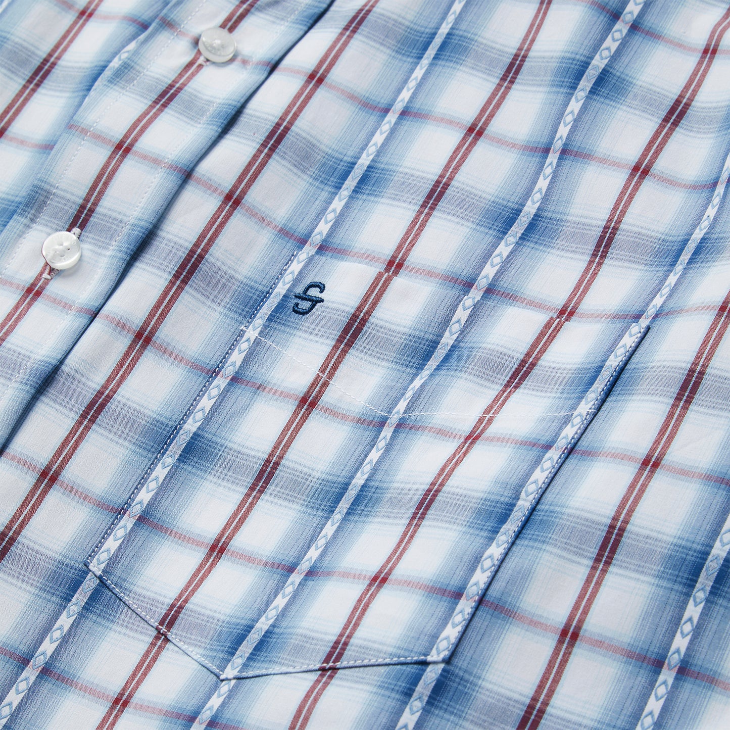 Blue Diamond Dobby Plaid Shirt | Stetson