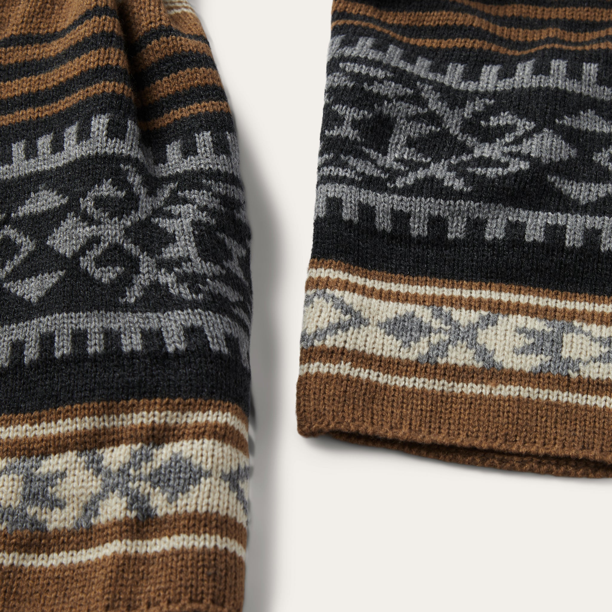 Brown Serape Belted Cardigan | Stetson