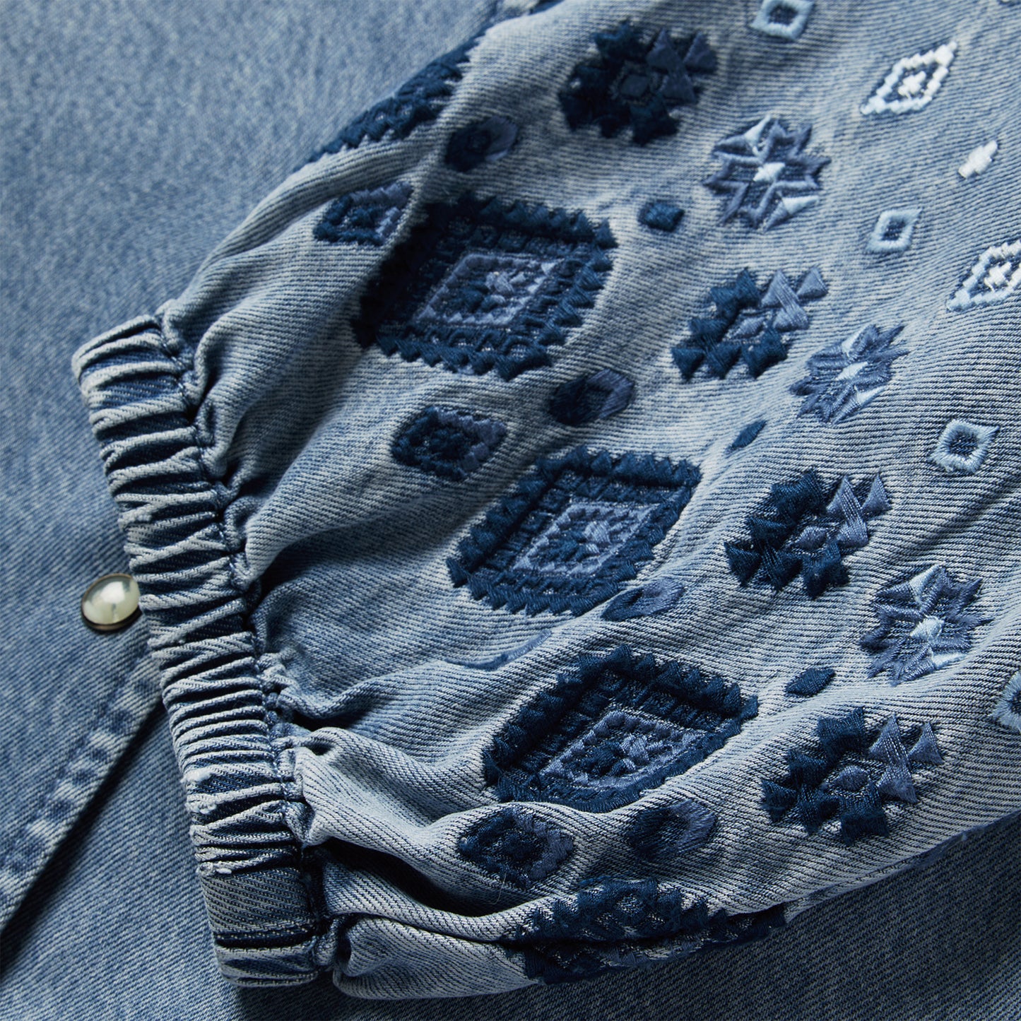 Denim Snap Front Blouse | Stetson