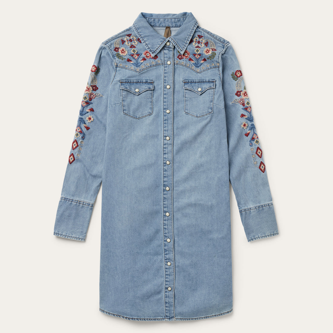Embroidered Denim Shirt Dress | Stetson