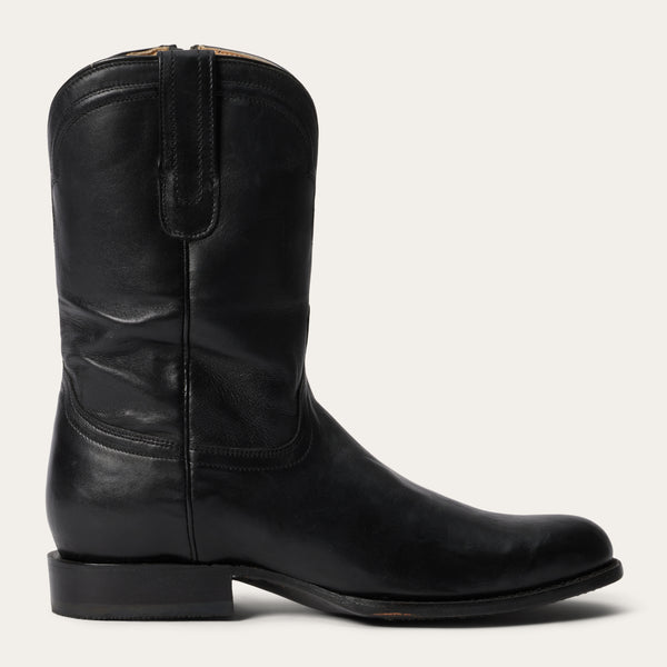 Stetson Men's Zip Roper Cowboy Boots in Black | Free Shipping